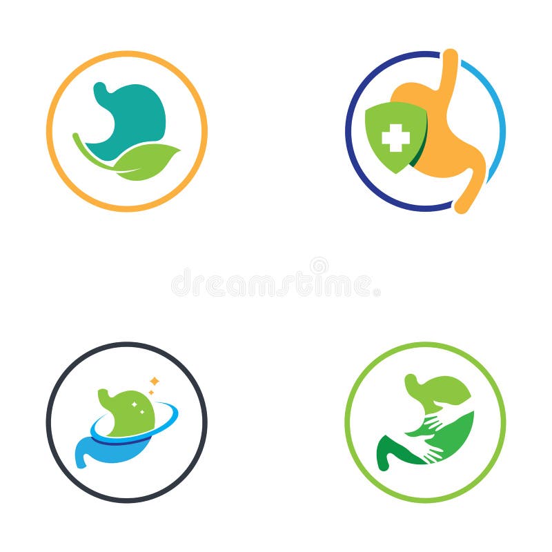 Stomach Health and Stomach Care Logo Design Icon Vector Template Stock ...