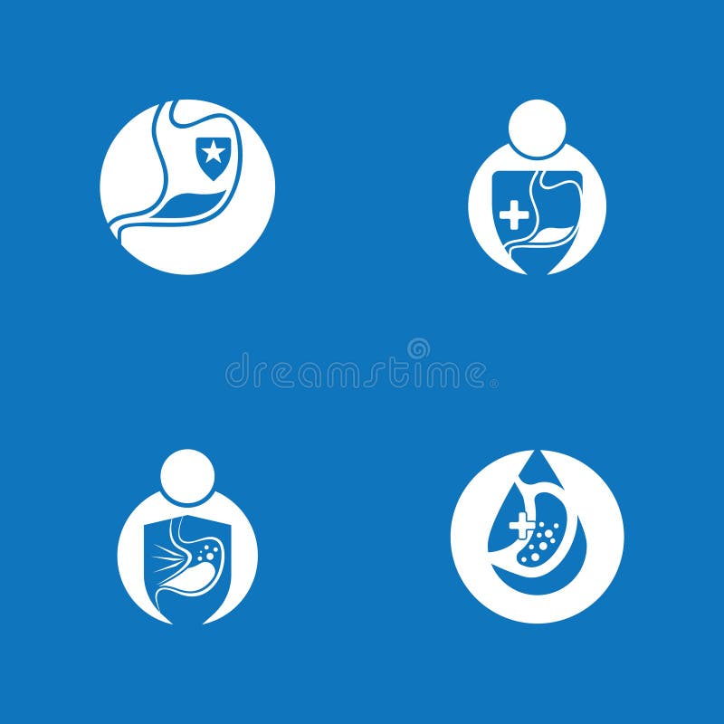 Stomach Health Icon and Symbol Template Illustration Stock Illustration ...