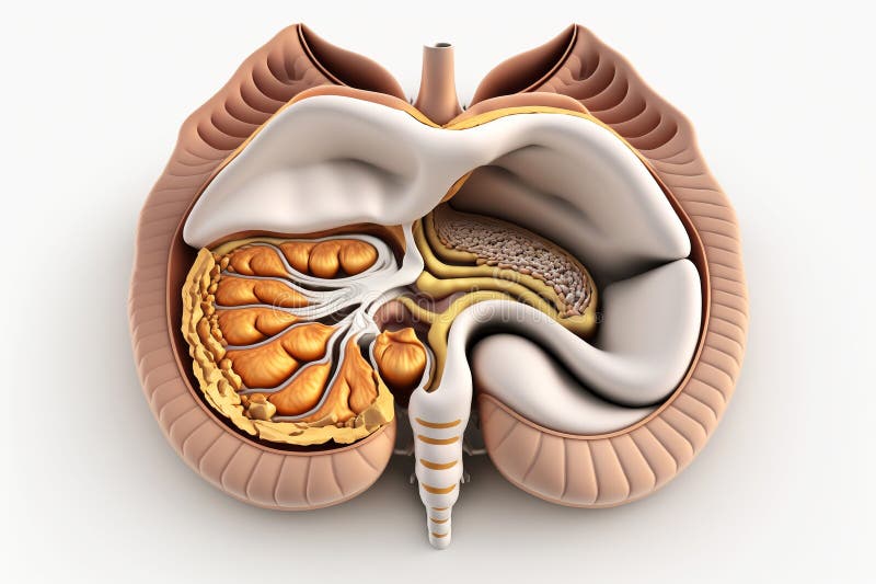 Stomach. Human Body Part Illustration. Generative AI. Stock ...