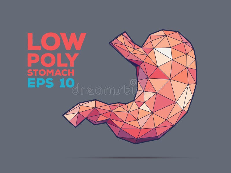 Stomach faceted stock vector. Illustration of shape, pink - 50345618