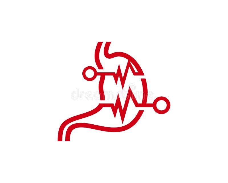 Stomach Pulse Logo Vector Template, Creative Stomach Logo Design ...