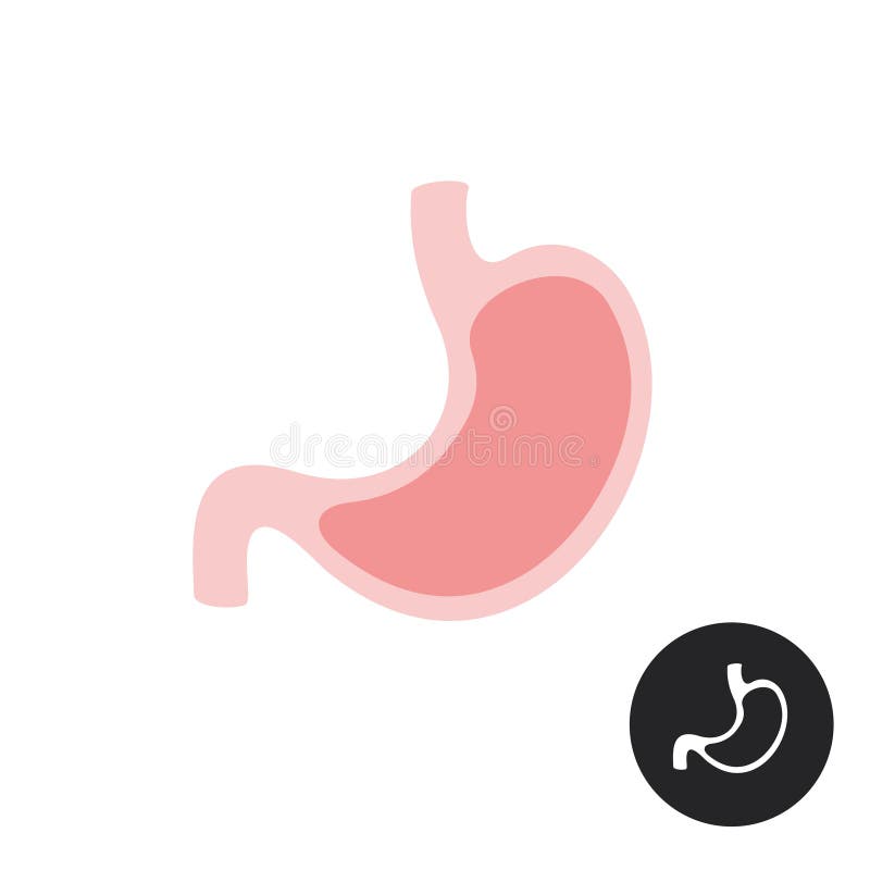 Stomach Simple Black Icon. Silhouette of a Human Stomach. Stock Vector ...