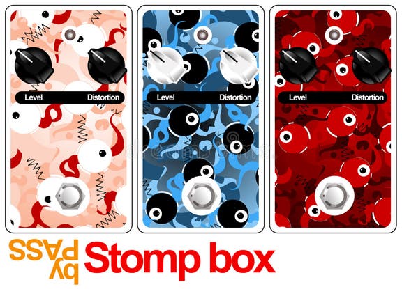 Stomp box design stock vector. Illustration of metal - 153997427