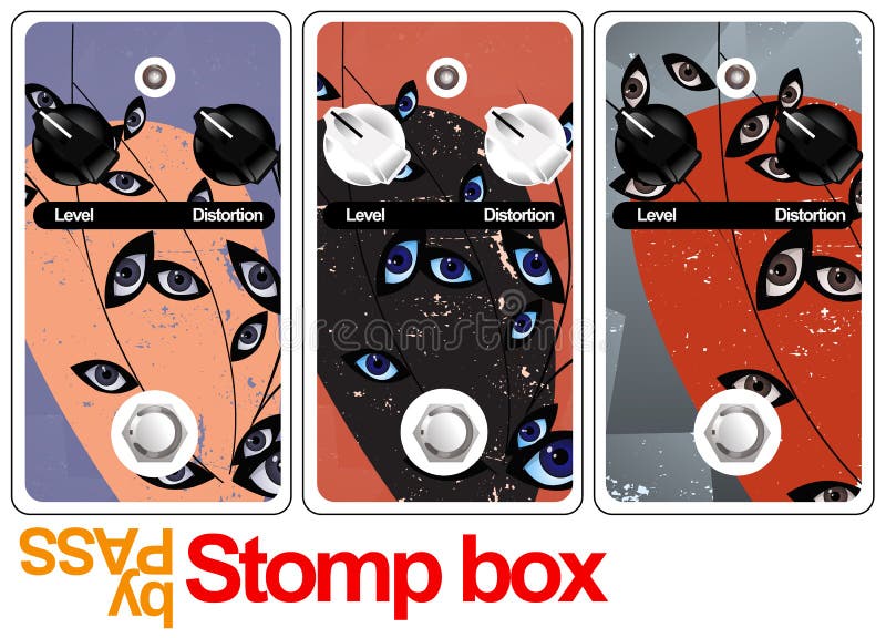Stomp box design stock vector. Illustration of effect - 153997851