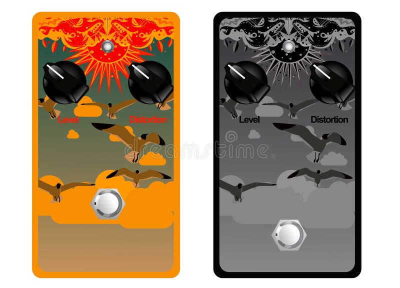 Stomp box design stock vector. Illustration of overdrive - 153996949