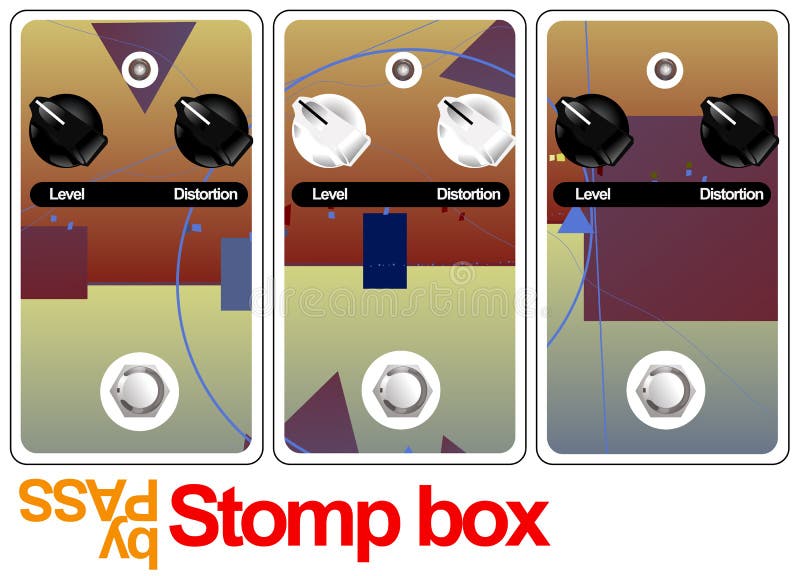 Stomp box design stock vector. Illustration of amplifier - 153997800