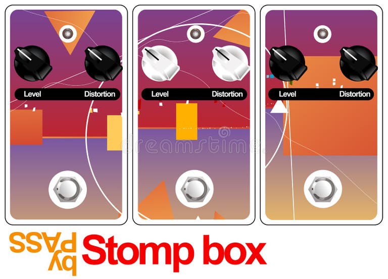 Stomp box design stock vector. Illustration of music - 153998022