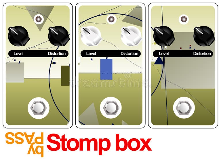 Stomp box design stock vector. Illustration of pedal - 153998133