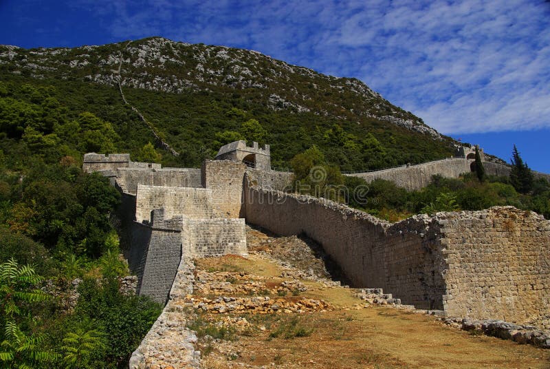 Ston 19 stock image. Image of castel, fortress, tower - 3656087