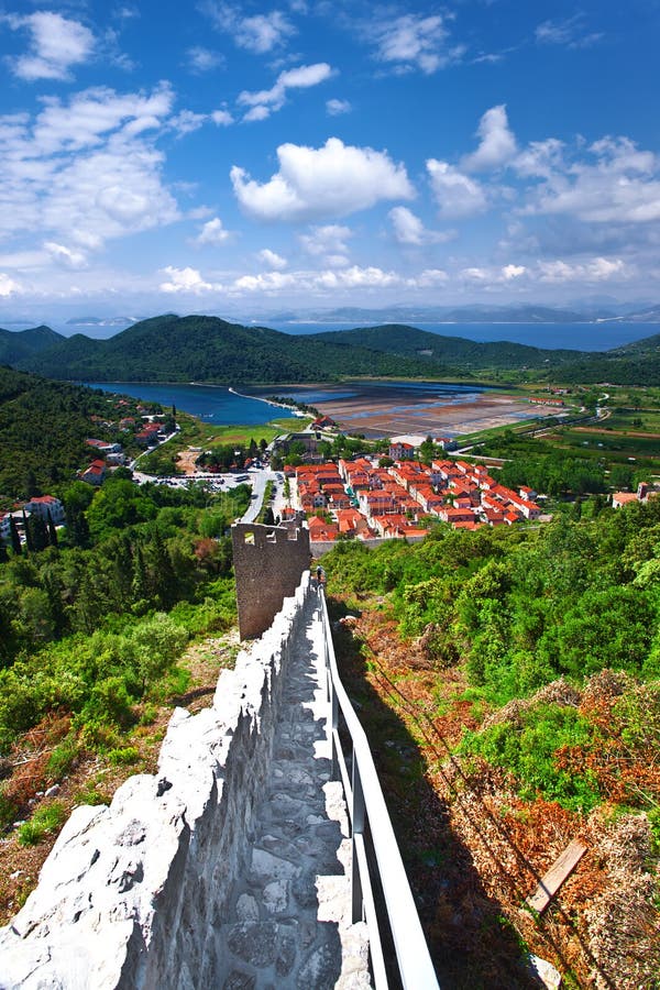 Ston. Croatia stock photo. Image of landmark, stone, town - 28546638