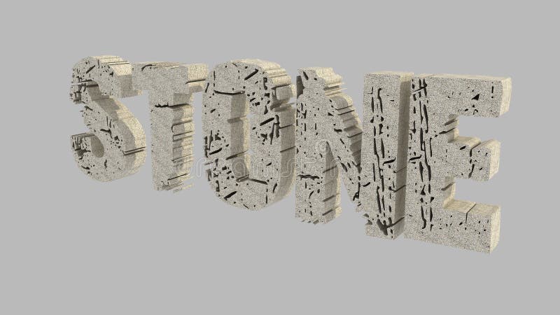 Stone 3D text stock illustration. Illustration of texture - 21551483