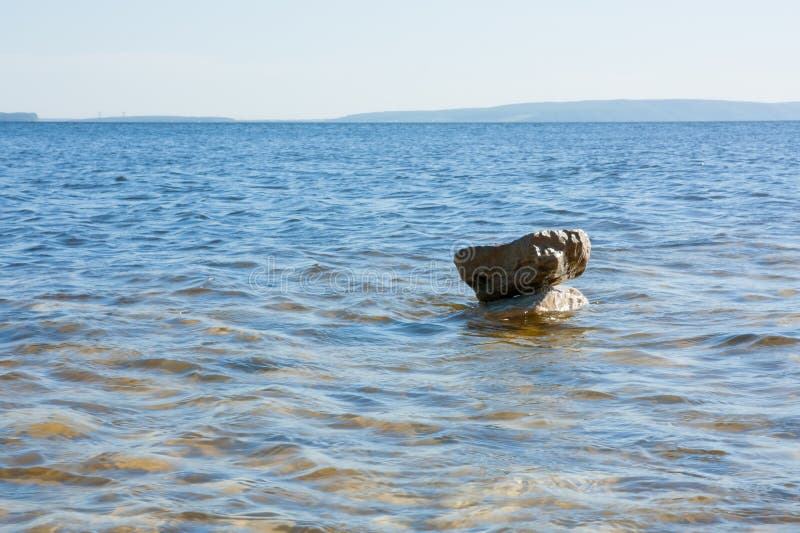 Stone above water stock photo. Image of horizontal, travel - 44530382