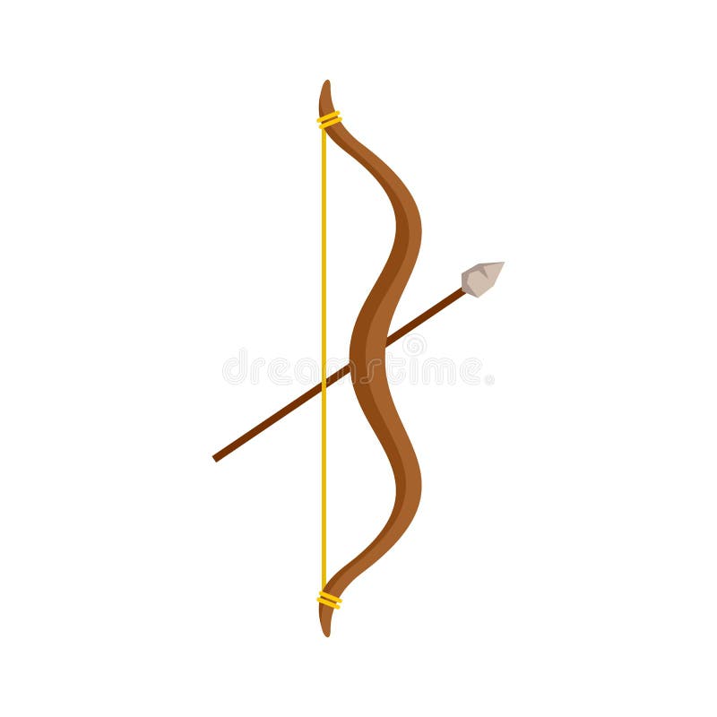 Stone Age Bow Arrow Icon, Flat Style Stock Vector - Illustration of ... Stone Age Bow Arrow Icon, Flat Style Stock Vector - Illustration of ...