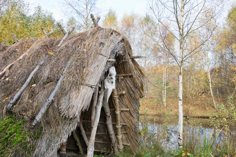 Stone Age hut stock image. Image of native, moose, prehistoric - 15481447