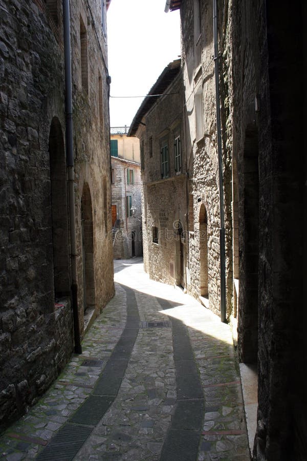 Stone alley stock image. Image of warm, street, summer - 850865