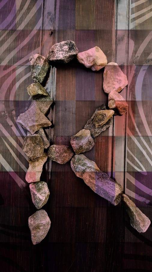 The Stone Alphabet Art Wallpaper Stock Photo - Image of color, wall ...