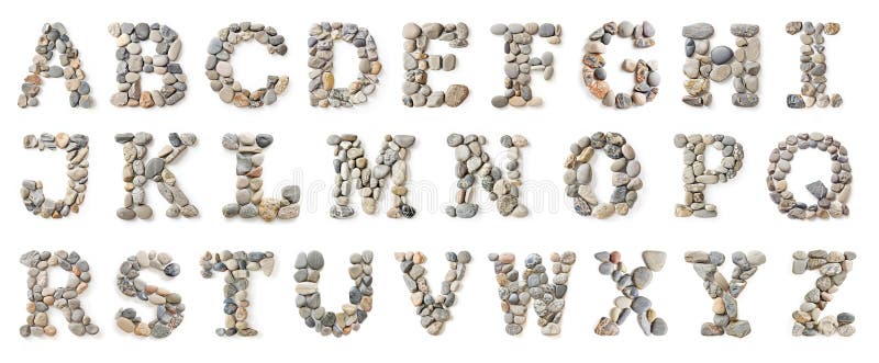 Stone Alphabet Isolated stock illustration. Illustration of ...