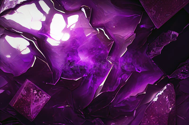 Stone Amethyst Background Texture, Ai Generation Stock Illustration ...
