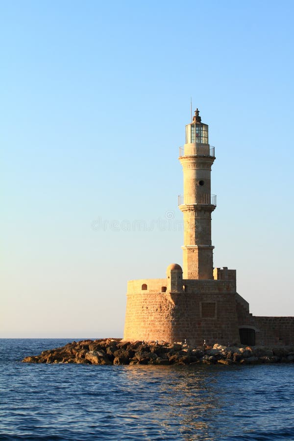 Stone Ancient Lighthouse Closeup Stock Photo - Image of blue, scene ...