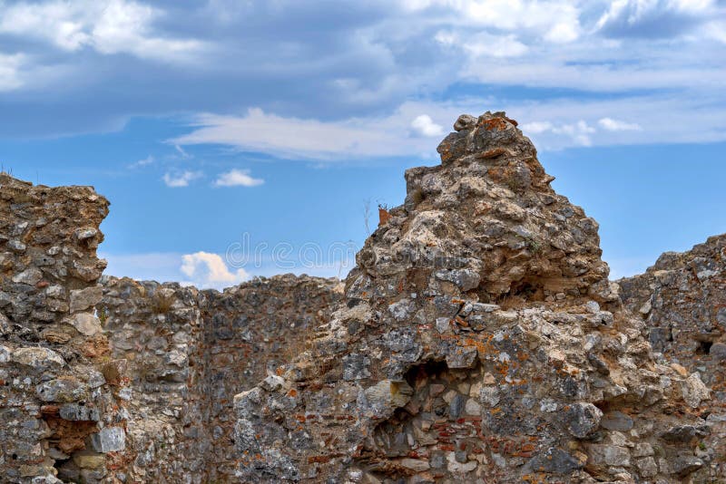 Stone Ancient Ruins Closeup Stock Image - Image of europe, construction ...
