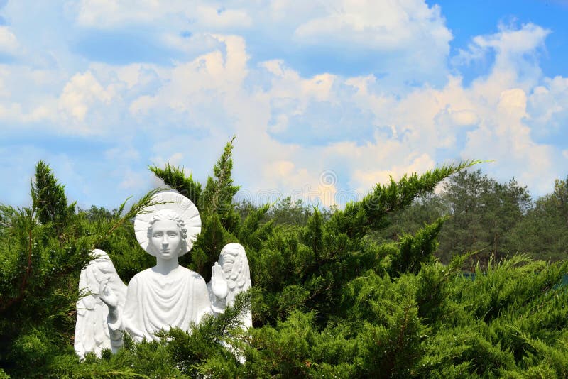 Stone Angel stock image. Image of catholicism, christianity - 55120961