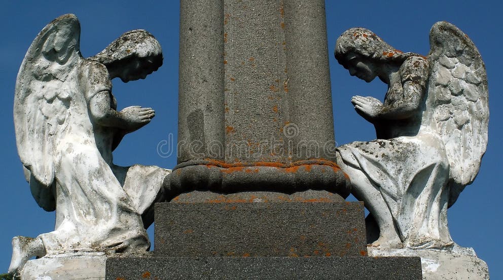Stone angels stock photo. Image of religion, sculpture - 156166