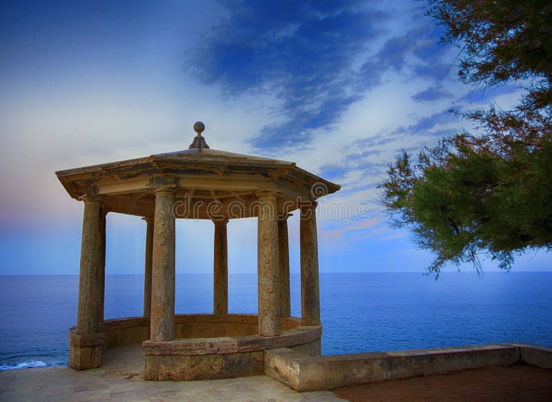 The Stone Arbour by the Sea Stock Image - Image of historic, decorated ...