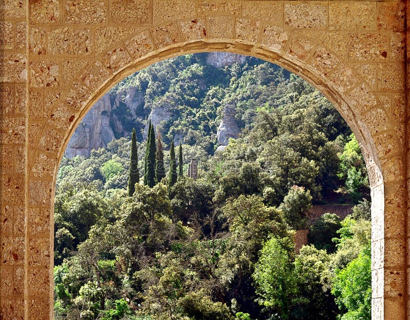 Stone arch. stock image. Image of mountain, arch, panorama - 19562485