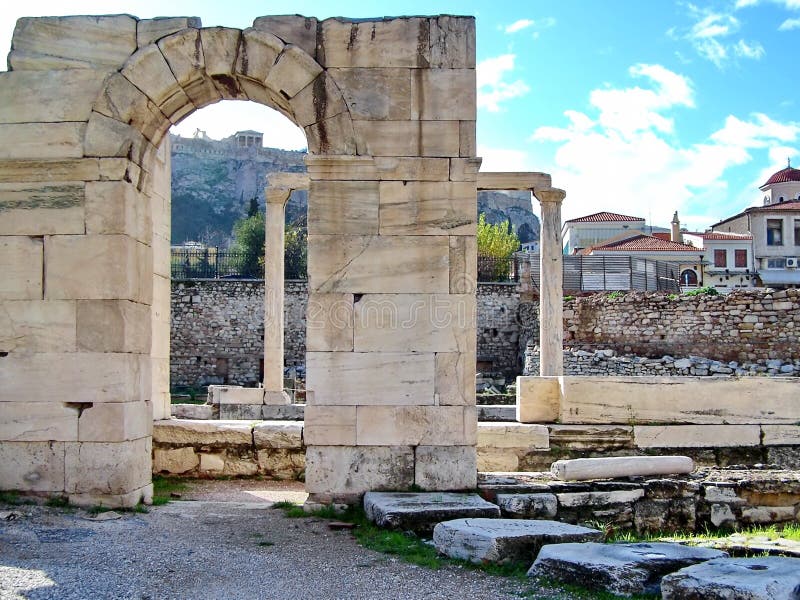 Stone Arch in an Archaeological Park Stock Photo - Image of ancient ...