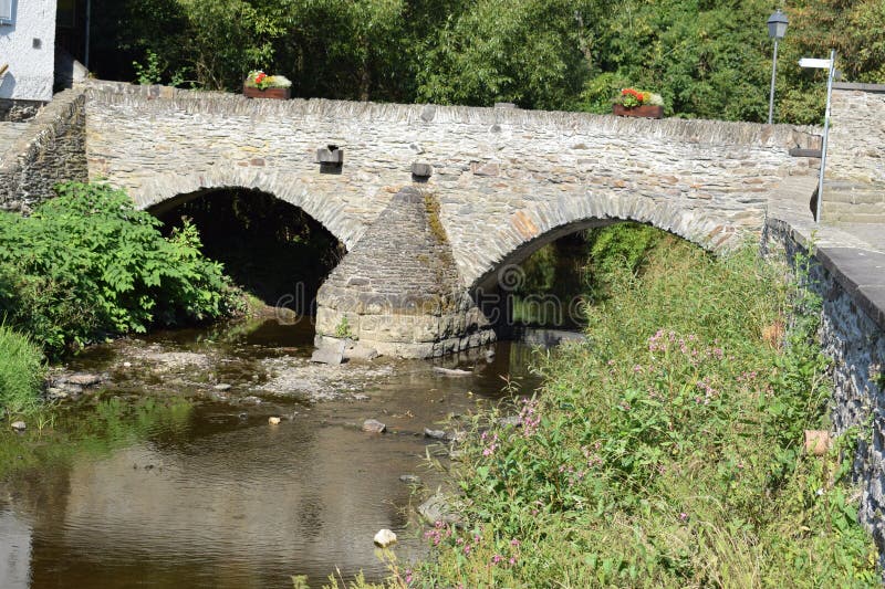Stone Arches Bridge in Monreal, Germany Stock Photo - Image of tranquil ...