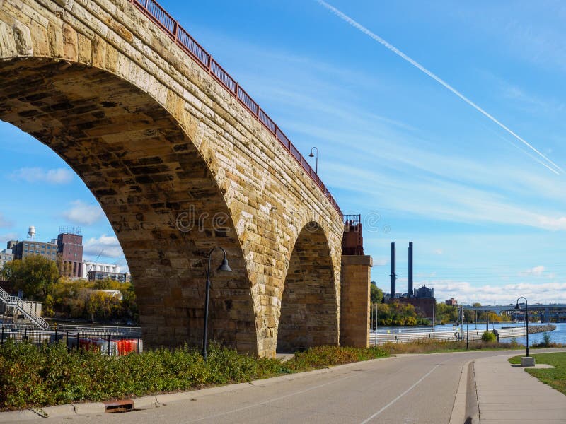 Stone Arch Bridge in Minneapolis 1 Stock Photo - Image of landscape ...