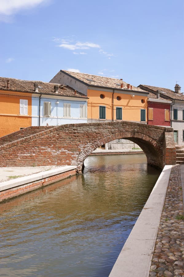Stone Arch Bridge Over A Canal Stock Image - Image of brdige, blue ...