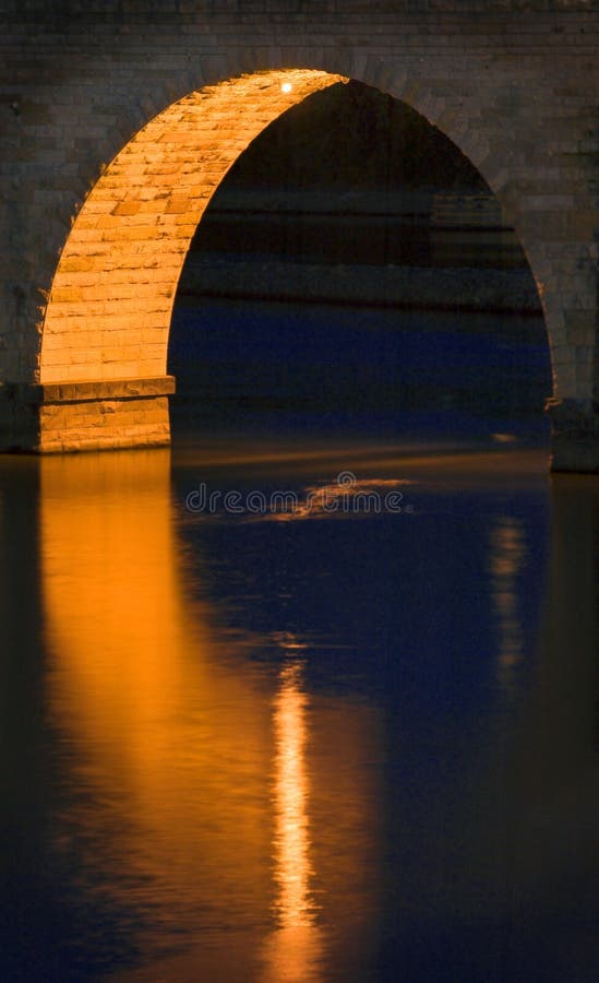 Stone Arch Bridge Reflections Stock Photo - Image of tourism, arch: 3516670