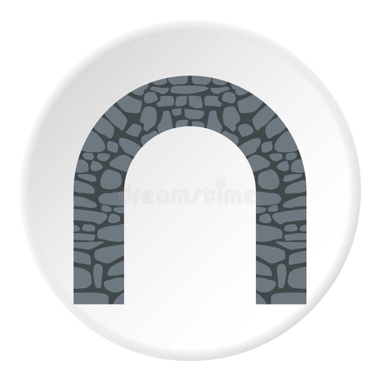 Stone Arch Icon, Flat Style Stock Vector - Illustration of history ...