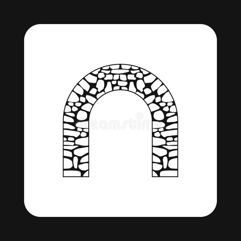 Stone Arch Icon, Simple Style Stock Vector - Illustration of culture ...