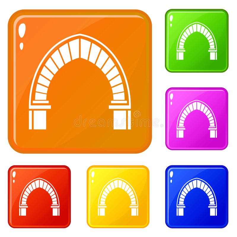 Stone Arch Icon, Simple Style Stock Vector - Illustration of culture ...