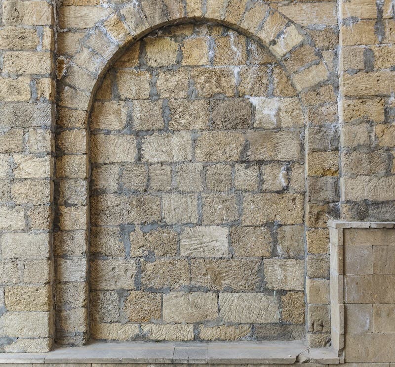 Stone Arch Lined with Large Bricks Stock Photo - Image of entrance ...