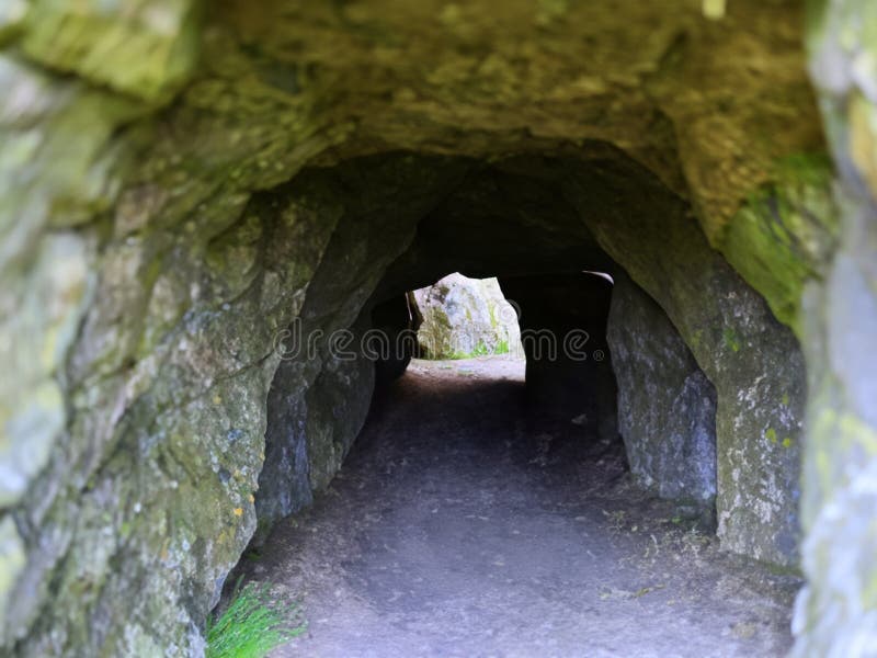 The Stone Arch of an Old Stone Tunnel in the Forest Stock Photo - Image ...