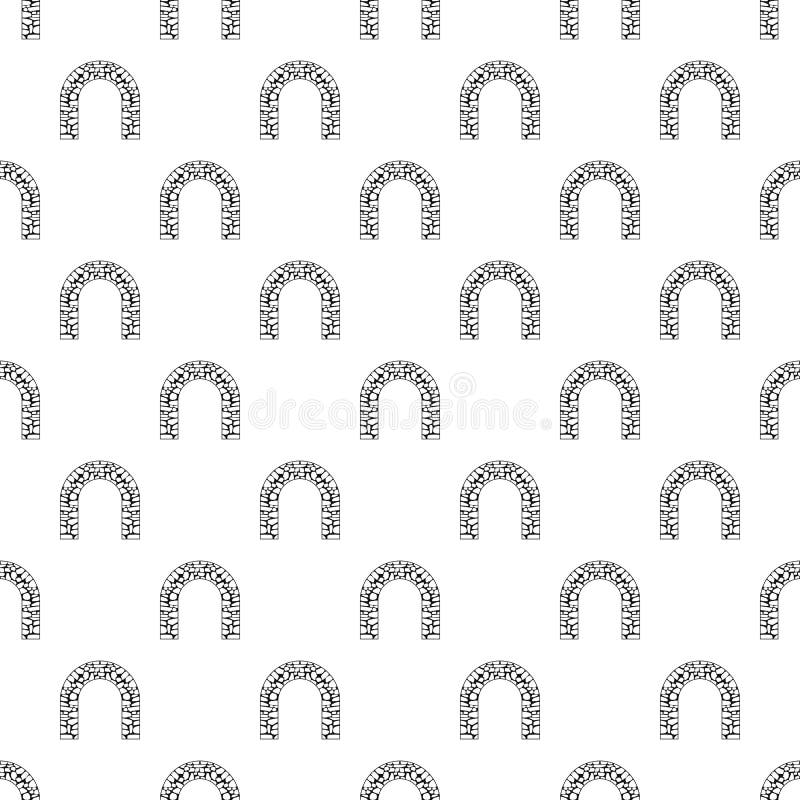 Stone Arch Pattern, Simple Style Stock Vector - Illustration of ...