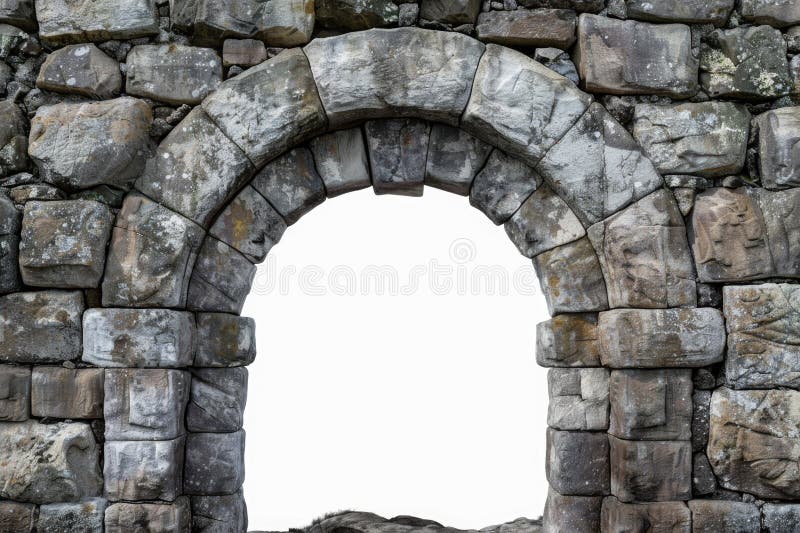 A Stone Arch with a Window Opening, Suitable for Historical or ...