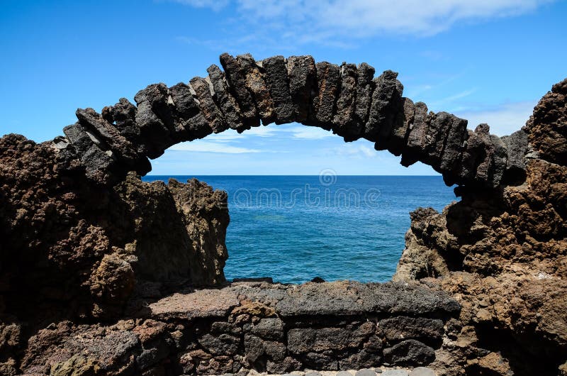 Stone Arch Window stock photo. Image of arch, rock, basalt - 46782360