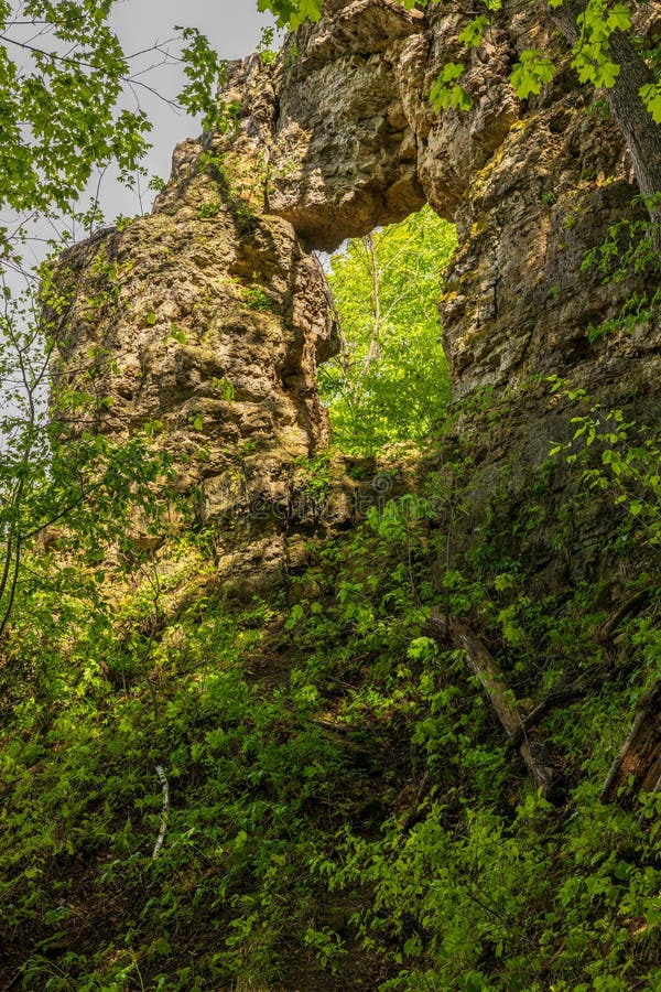 A Stone Arch in the Woods during Spring Stock Image - Image of teopa ...
