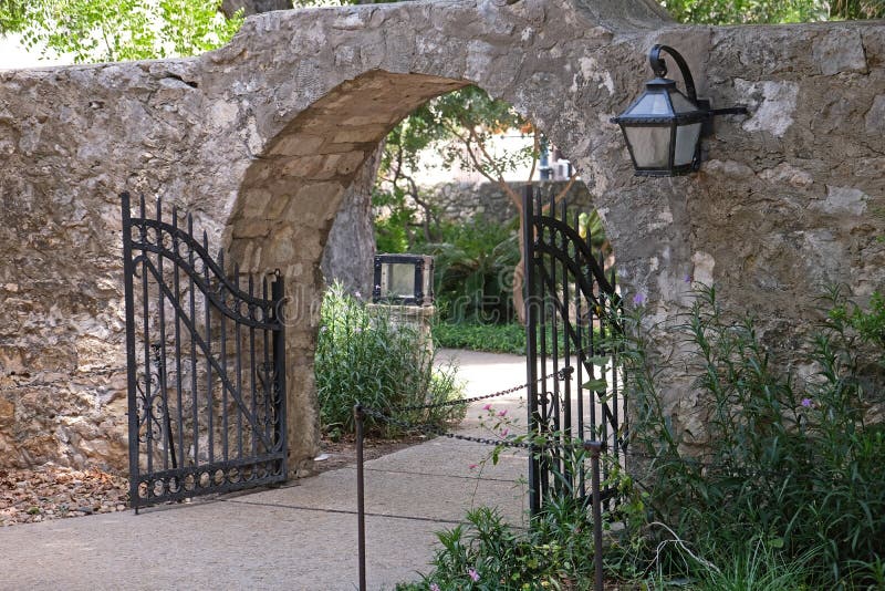 Arched gate entrance stock photo. Image of isolated - 186620678