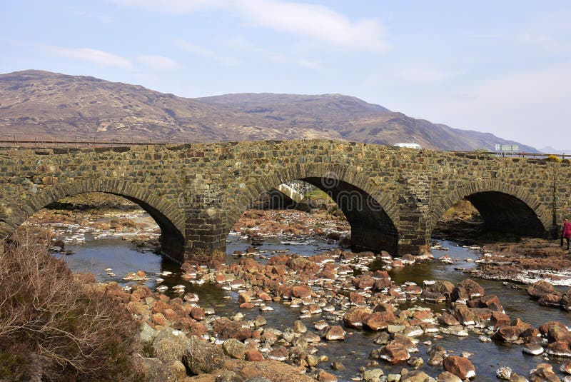 Arched Bridge Built of Stone Blocks Stock Photo - Image of masonry ...