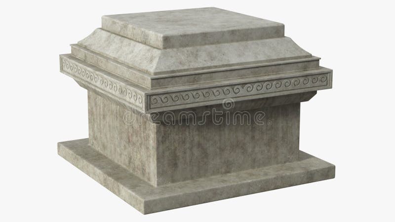 Stone Architectural Base with Decorative Patterns Design Stock ...