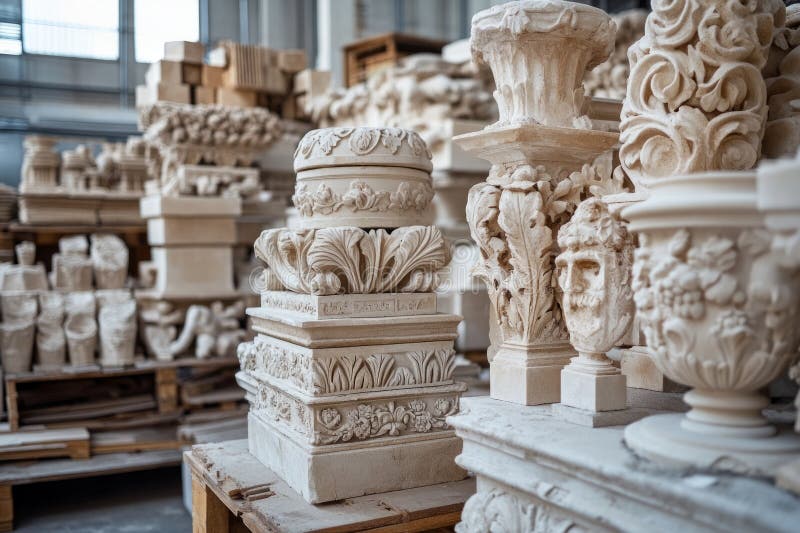 Stone Architectural Elements Showcasing Craftsmanship and Artistry ...