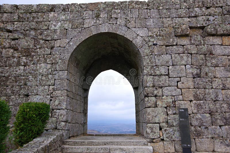 Castle in the Mountains.Portuguese Village Sortalha Portugal November ...