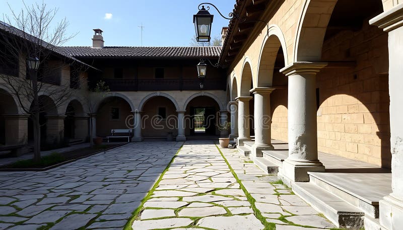 Stone Archway in a Courtyard Historic Architecture Outdoor Passage ...