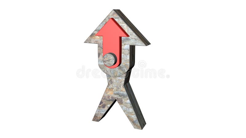 Stone arrow stock illustration. Illustration of ancient - 36099923