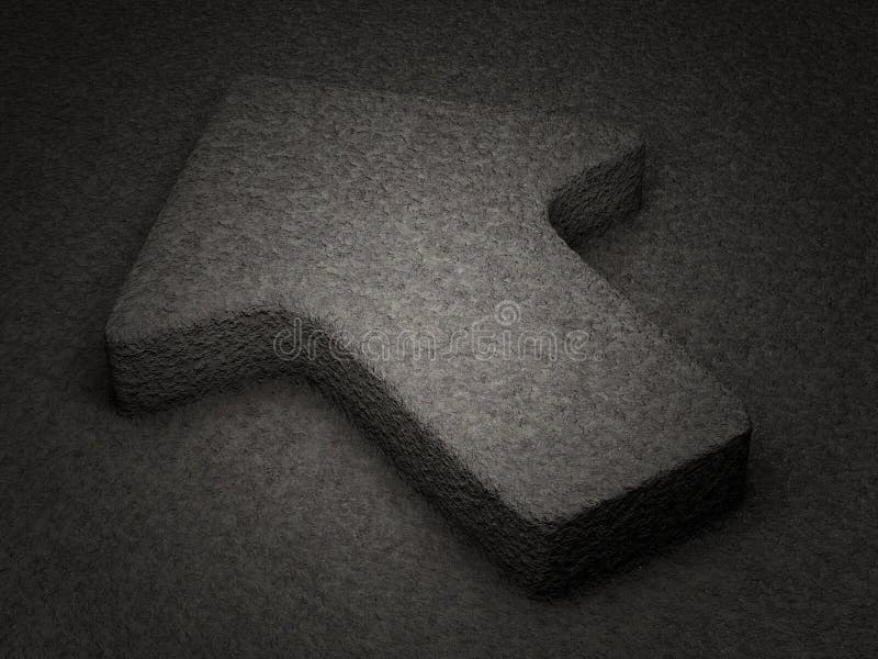 3D Stone Arrow stock illustration. Illustration of carved - 12052189